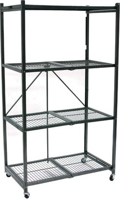 Origami 4 Tier Multipurpose Folding Storage Unit Rack with Lockable ...