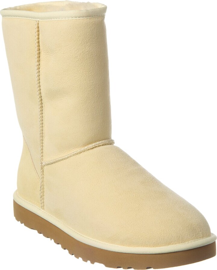 UGG Classic Short Suede & Shearling Boot - ShopStyle