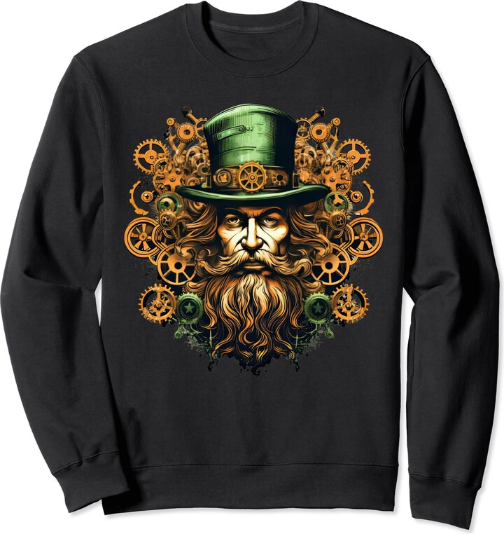 Steampunk St Patrick's Day Retro Futuristic Design Steampunk Leprechaun ...