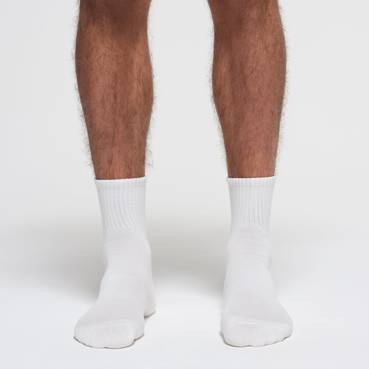 SKIMS Mens Socks Mens Quarter Crew Sock 3-Pack | Chalk - ShopStyle