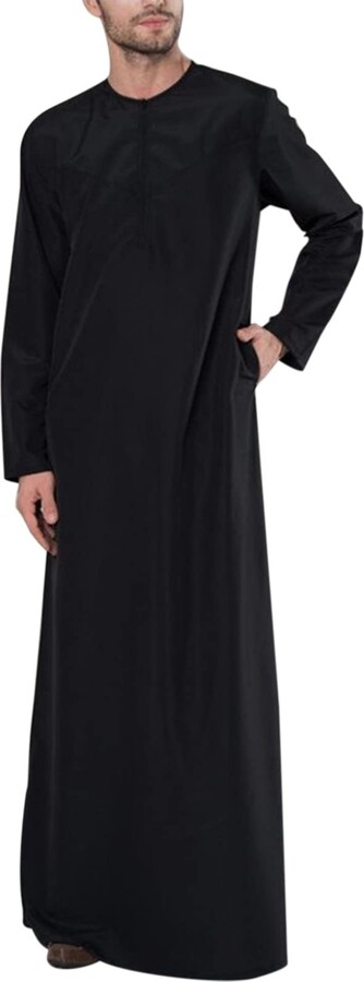 Coofanin Mens Kaftan Plus Size Linen Robe Women Mens African