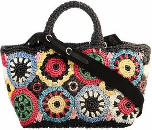 Prada Raffia Circle Shopping Bag - ShopStyle