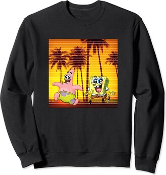 SpongeBob Squarepants & Patrick Star Beach & Palms Sunset Sweatshirt ...
