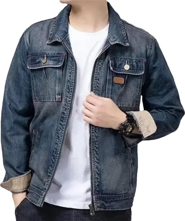 Bqxxdeo Men's Denim Overalls Jacket - ShopStyle