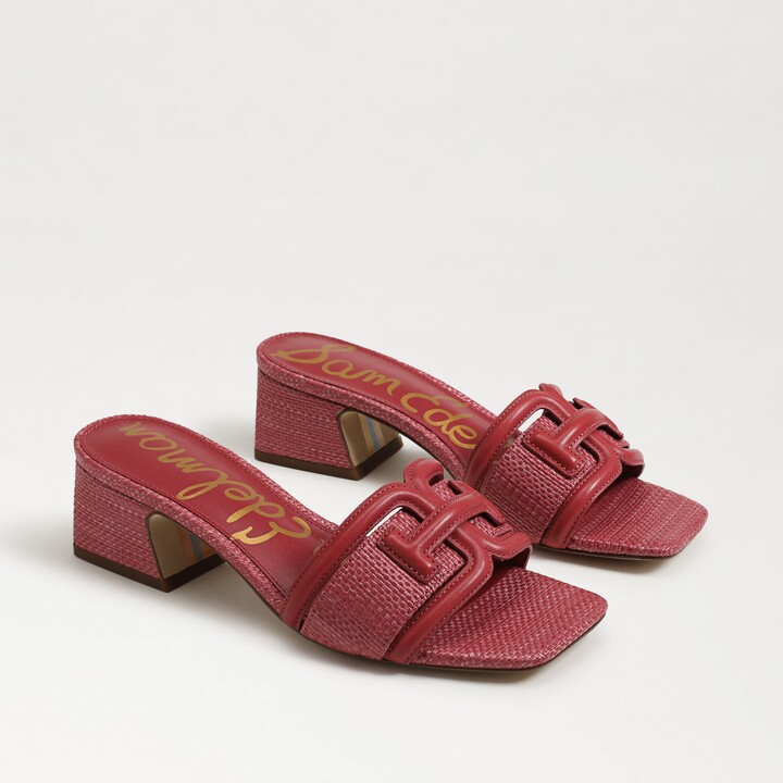 Sam Edelman Waylon Slide Dark Rose Leather - ShopStyle Sandals