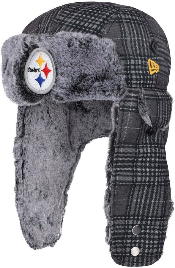 New Era Men's Black Pittsburgh Steelers Plaid Trapper Hat - ShopStyle