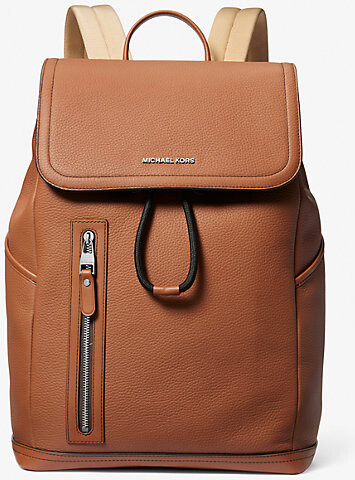 Michael Kors Hudson Pebbled Leather Utility Backpack - ShopStyle