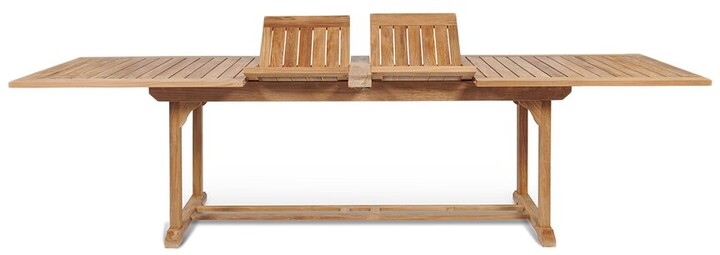 Curated Maison Olivier Rectangular Teak Outdoor Dining Table With Double Extensions - ShopStyle