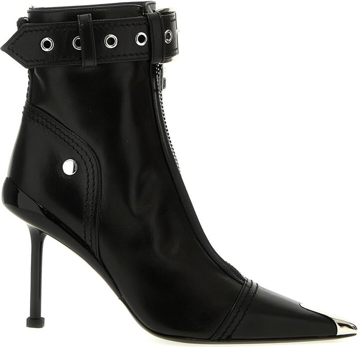Alexander McQueen 'Slash biker' ankle boots - ShopStyle
