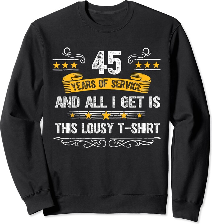 45 year work anniversary shirt 45 Years of Service Jubilee Happy 45 ...