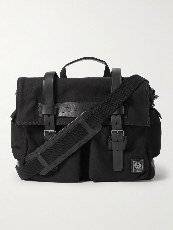 Belstaff Leather Messenger Bag - ShopStyle