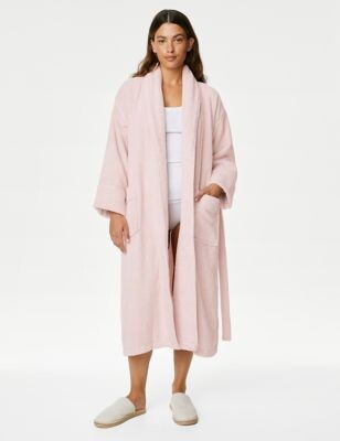 Body by M&S Pure Cotton Towelling Dressing Gown - ShopStyle Robes