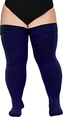 Moon Wood Plus Size Womens Thigh High Socks for Thick Thighs- Extra ...