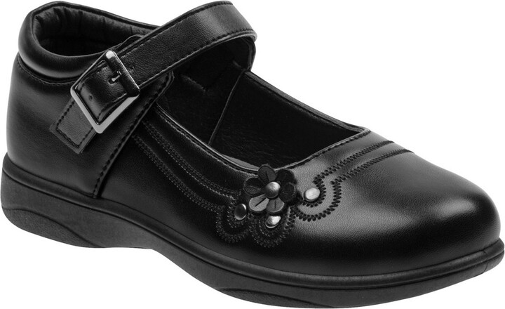 Petalia Girls' Tween Floral Faux leather construction School Shoes ...