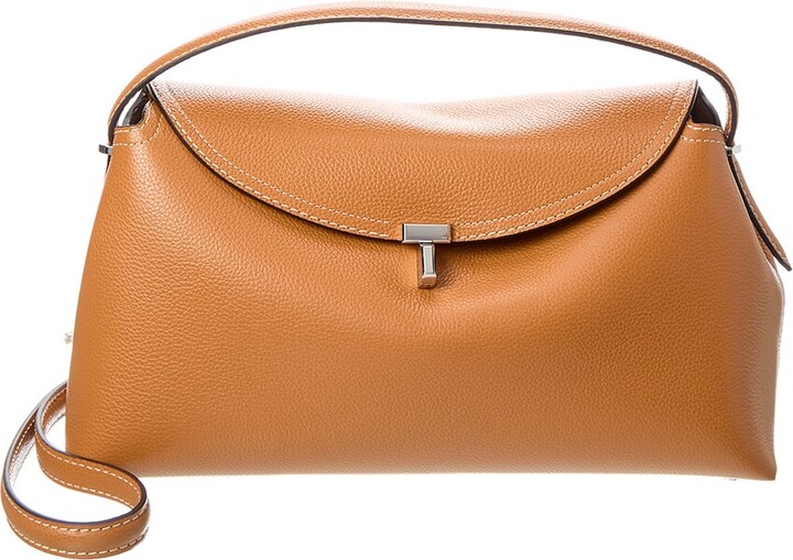 Totême T-Lock Top Handle Leather Satchel - ShopStyle