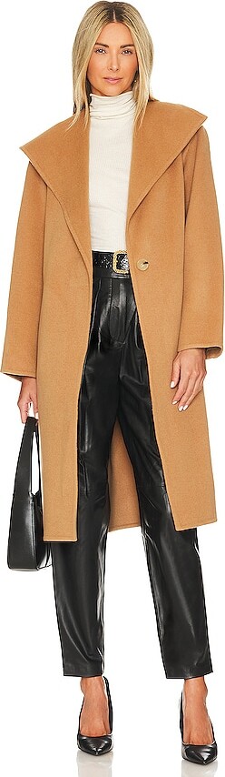 Vince Belted Drape Neck Coat - ShopStyle