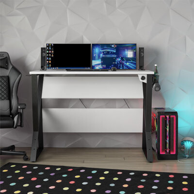 Ameriwood Home Genesis Height Adjustable Gaming Desk - ShopStyle