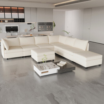 Hokku Designs Modular Sectional Sofa, Convertible Sofa Seat With ...