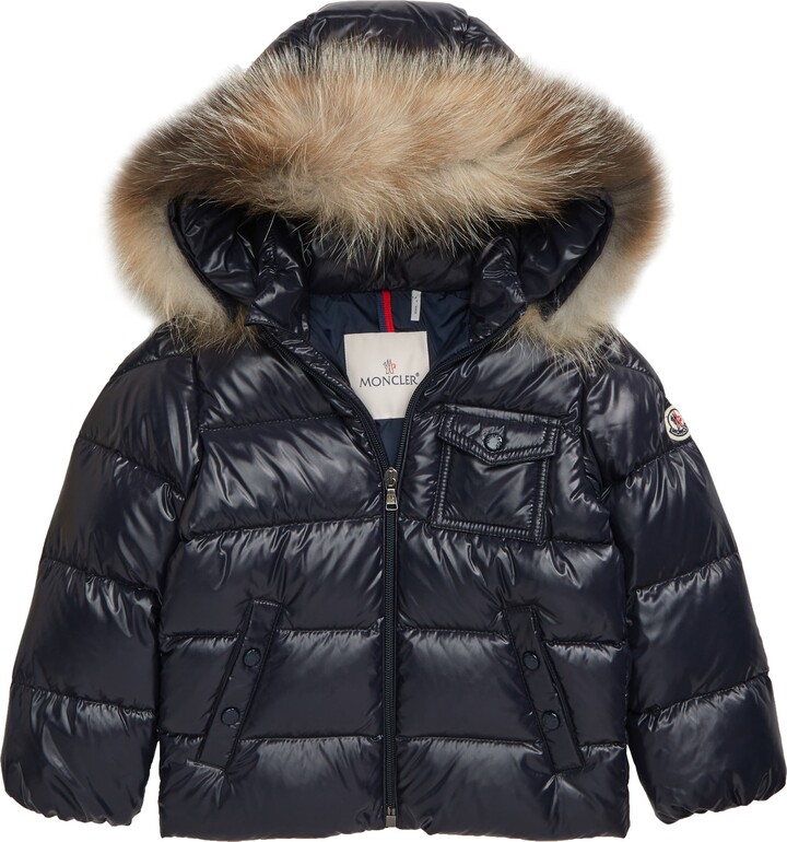 Moncler K2 Water Resistant Hooded Down Puffer Jacket with Genuine Fox ...