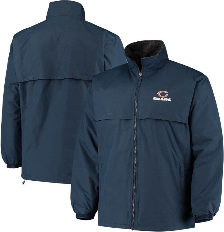 Men's Dunbrooke Navy Chicago Bears Triumph Fleece Full-Zip Jacket ...