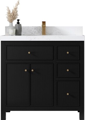 Willow Collections 36 in W x 22 in D Sonoma Center Sink Free Standing ...