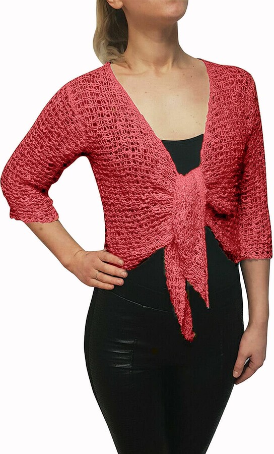 Fashion Forever Ladies Popcorn Style Crochet Plain Stretch Fish Net Tie ...