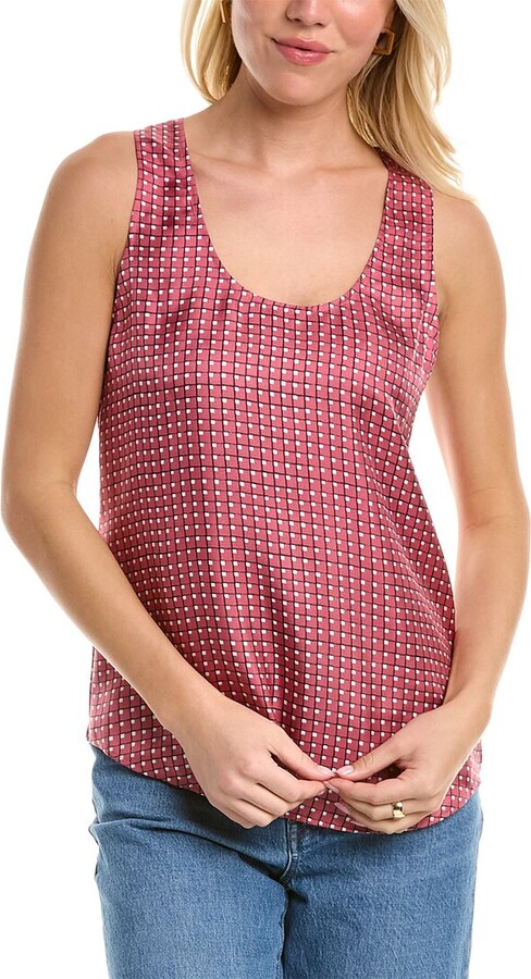 Theory Racer Silk Tank - ShopStyle Tops