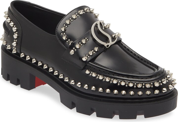 Christian Louboutin CL Studded Lug Sole Loafer - ShopStyle