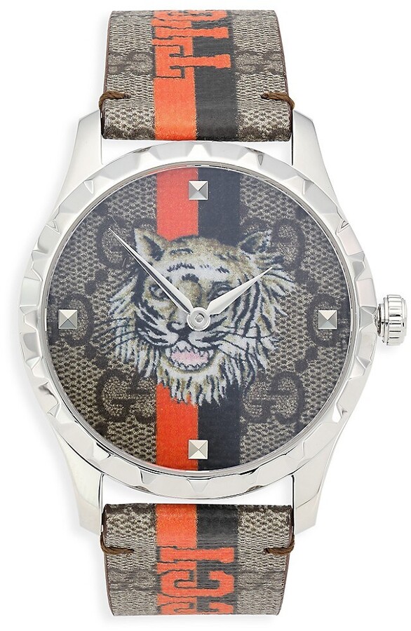Gucci Tiger Supreme Watch - ShopStyle
