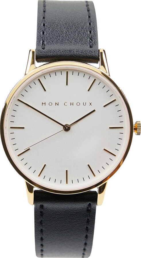 Mon Choux Women's White / Gold / Black Classic White Gold Vegan Watch ...