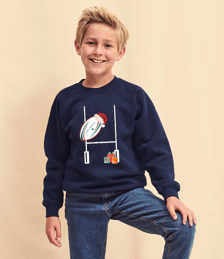 The Alphabet Gift Shop Kids Rugby Christmas Jumper - ShopStyle Boys ...