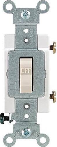 Leviton 20 amps Single Pole Toggle AC Quiet Switch Light Almond 1 pk ...