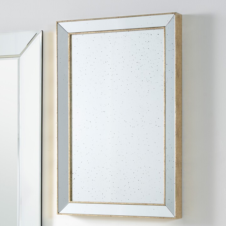 Pacific Lifestyle Rectangular Antique Gold Effect Effect Metal & Foxed ...