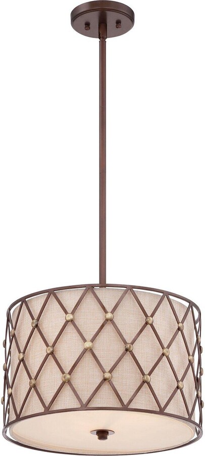 Loops 3 Bulb Ceiling Pendant Light Fitting Copper Canyon LED E27 100W ...