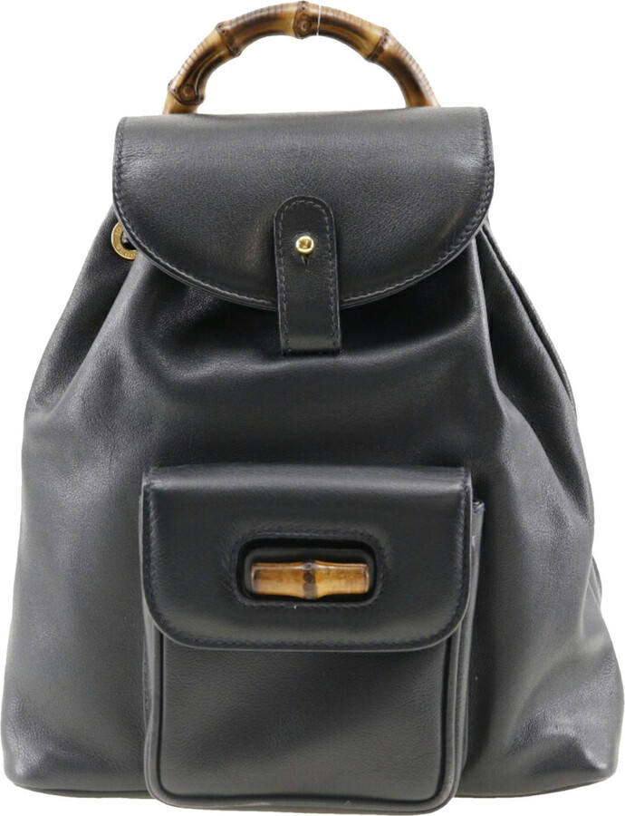 Gucci Bamboo leather backpack - ShopStyle