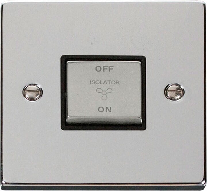 SE Home Polished Chrome 10A 1 Gang Ingot 3 Pole Fan Isolation Switch ...