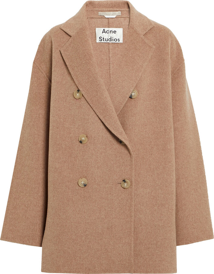 Acne Studios Oversized double-breasted wool-felt coat - ShopStyle