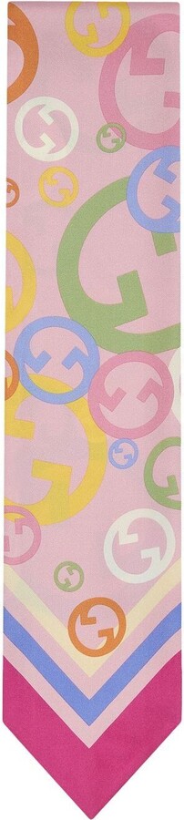 Gucci Interlocking G silk neck bow - ShopStyle Scarves & Wraps