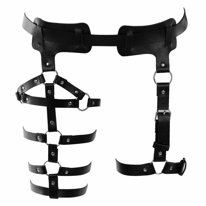 Body Cage Women's Body Harness Garter Punk Gothic Leg cage Waist Belt ...