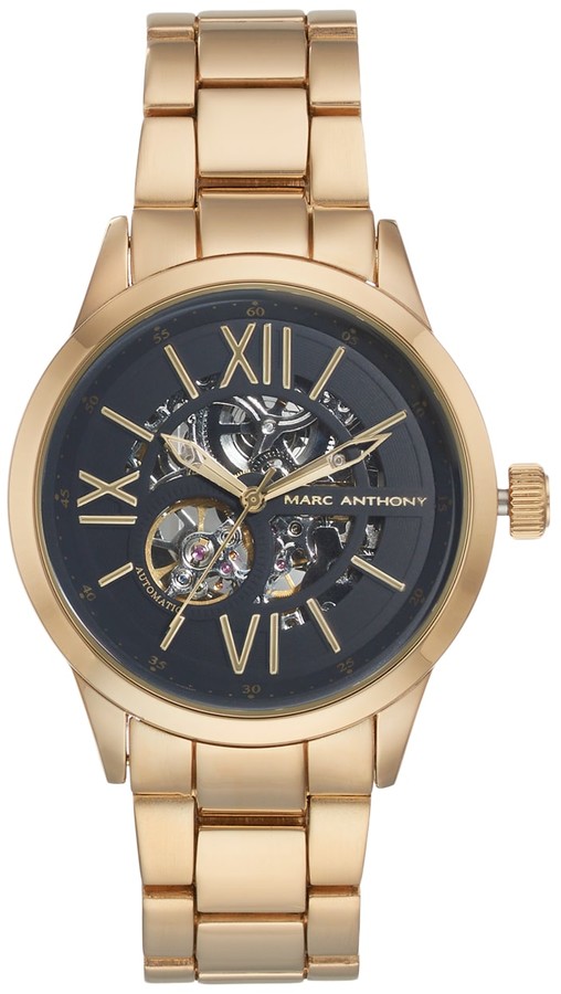 Marc Anthony Men's Automatic Skeleton Watch - ShopStyle