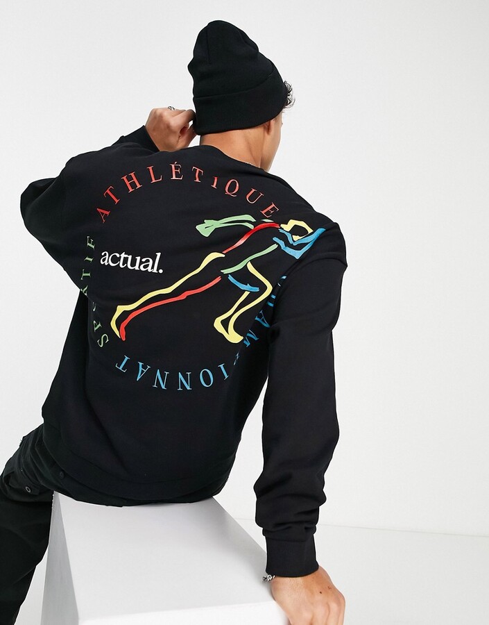 ASOS DESIGN ASOS Actual oversized sweatshirt with front and back ...