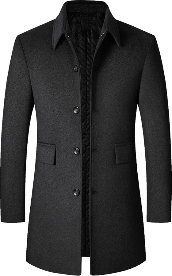 JIMENEZ Wool Coat Men Wool Waist Coats For Men uk Wool Coat Men Trench Wool Coat Men Trench Wool ...