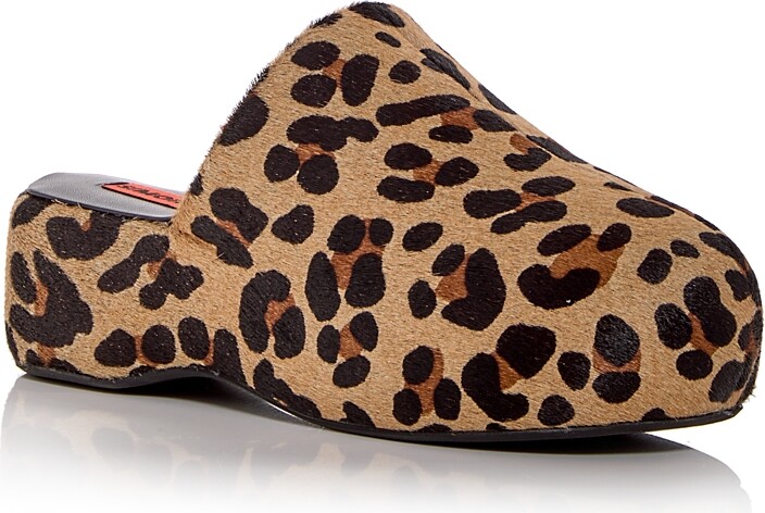 Female Simon Miller Women's Bubble Leopard Print Calf Hair Platform ...