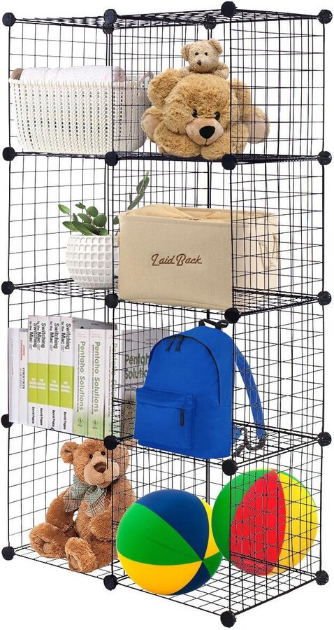 Sugift Diy 8 Cube Grid Wire Cube Shelves - ShopStyle Baskets & Boxes