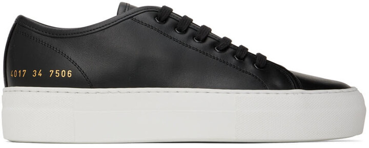 Common Projects Black Tournament Low Super Sneakers - ShopStyle