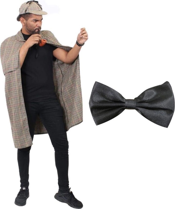 I Love Fancy Dress Victorian Detective Costume with Black Bow Tie ...