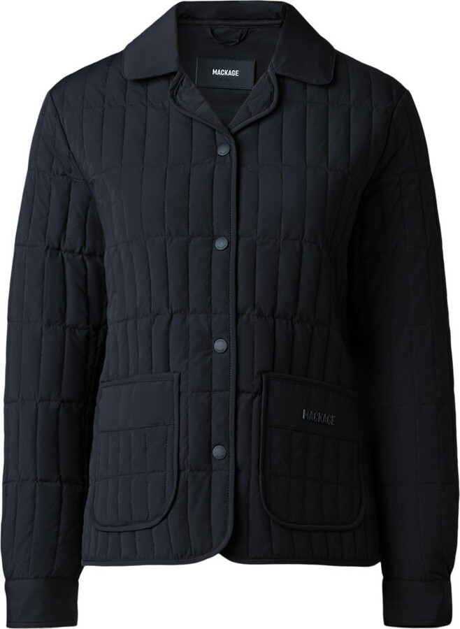 Mackage Sian Vertical Quilted Jacket With Spread Collar - ShopStyle