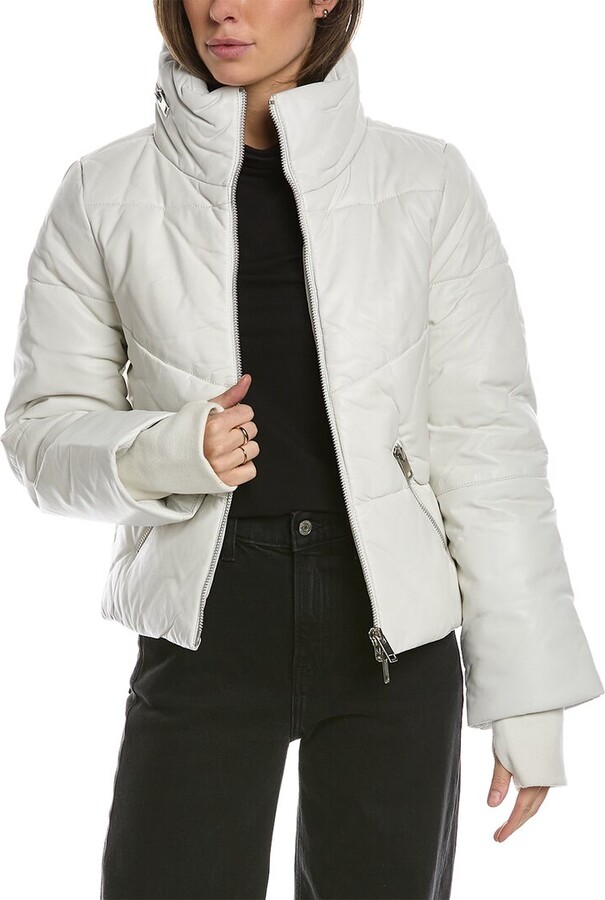 Walter Baker Leather Puffer Jacket - ShopStyle
