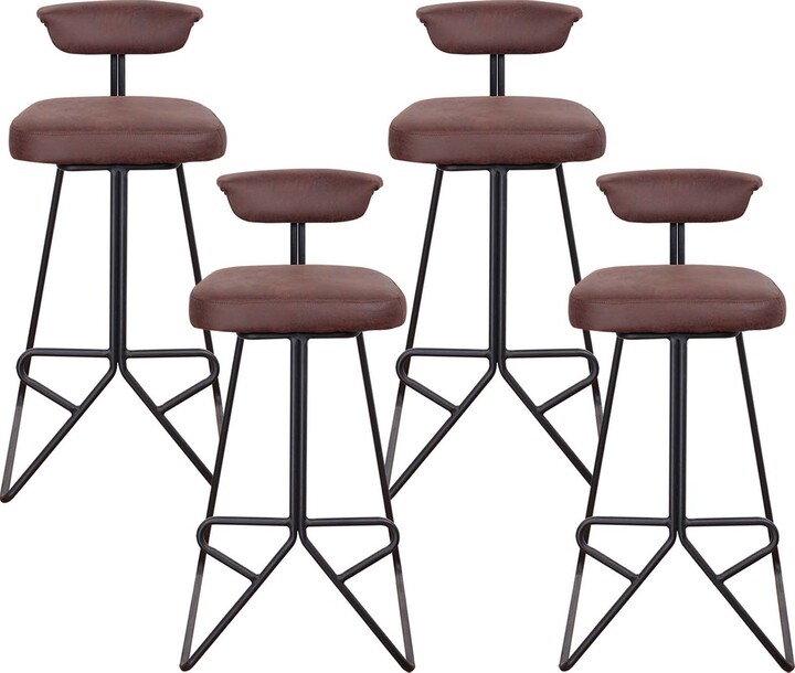 Lucky Monet Velvet Upholstered Bar Stools 29-Inch Bar Height Kitchen ...