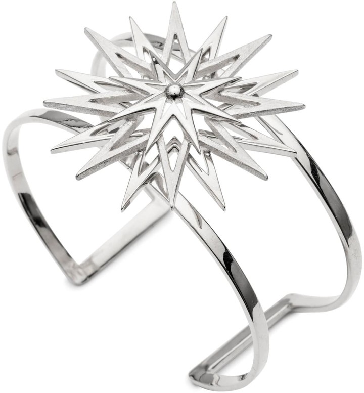 Rachel Jackson London Rockstar Statement Cuff Silver - ShopStyle Bracelets
